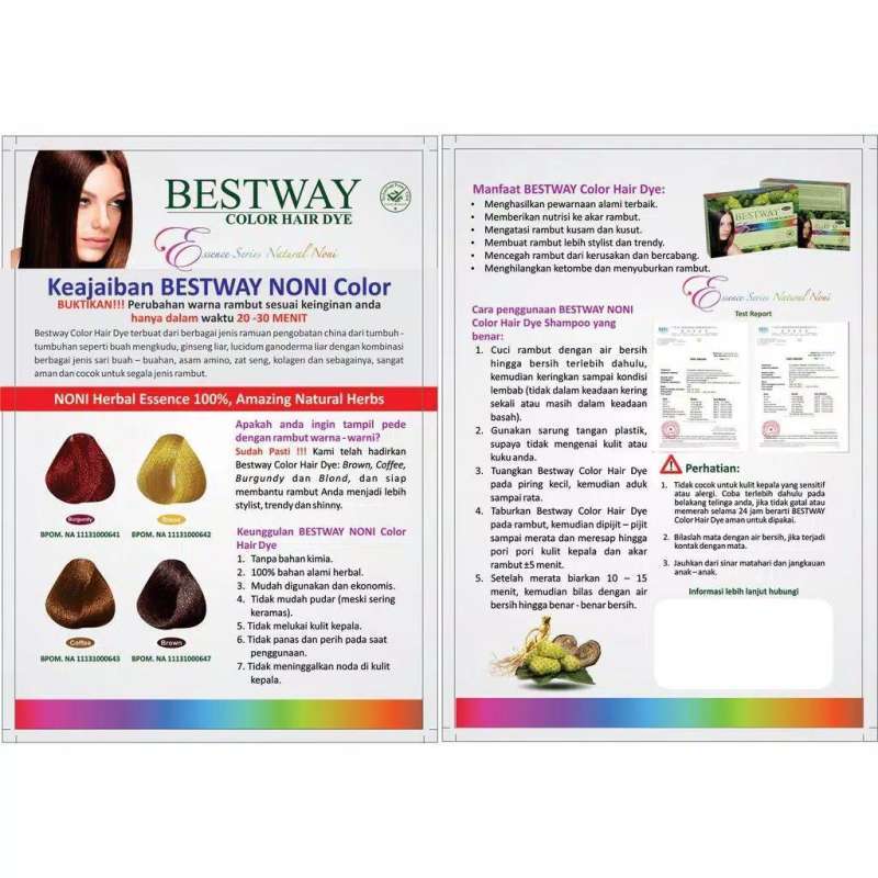 Promo Bestway Noni Magic Color Hair Dye Shampoo - Burgundy Diskon 14% ...