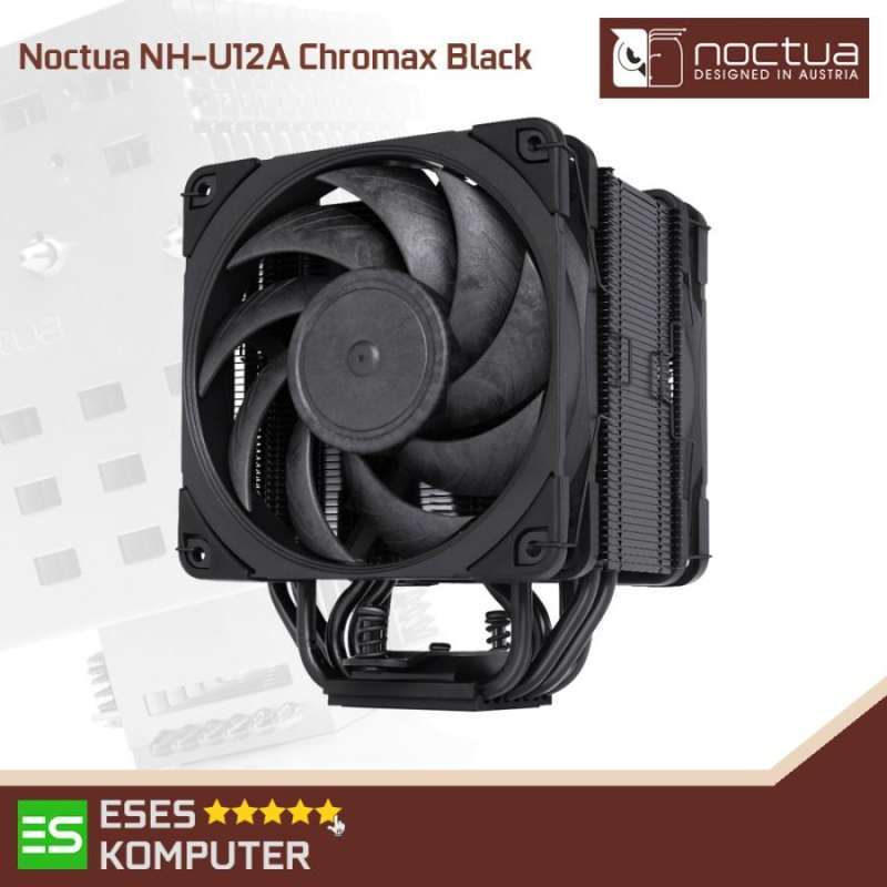 Jual Hsf Noctua Nh-u12a Chromax Black | Dual Fan Nf-a12x25 120mm Cpu ...