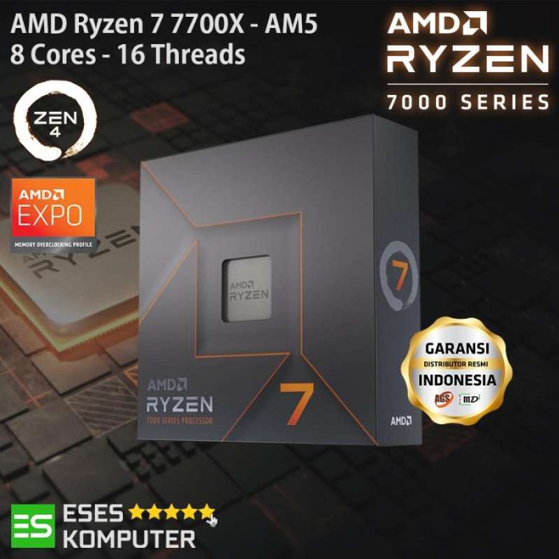 Jual Processor Amd Ryzen 7 7700x 4.5ghz Up To 5.4ghz 8-core Am5 | Zen 4 Di Seller Eses Komputer ...