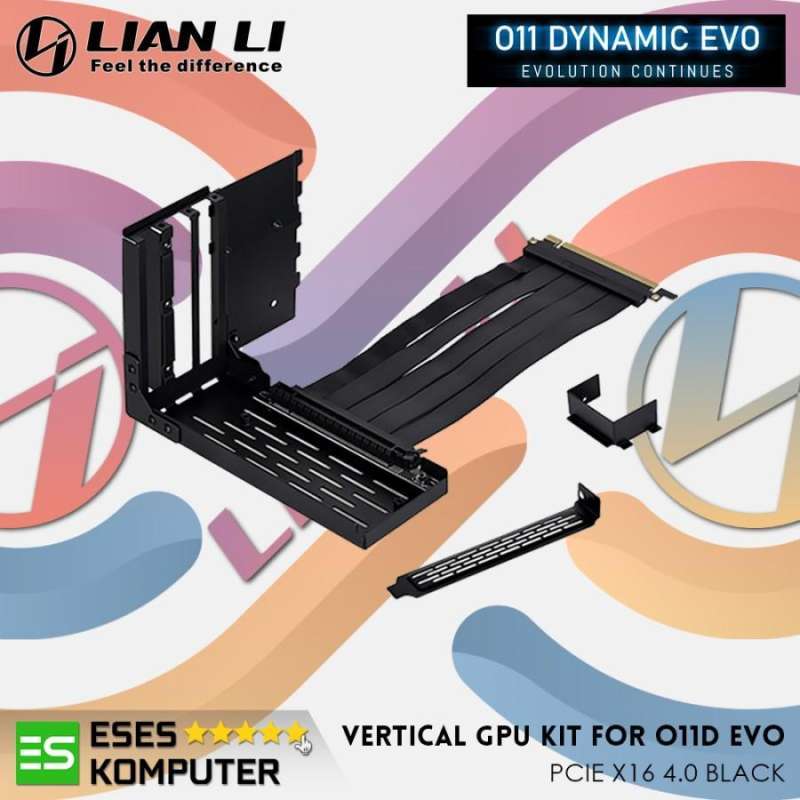 Jual Lian Li Vertical Gpu Kit For O11d Evo | Riser Cable X16 Pcie 4.0 ...