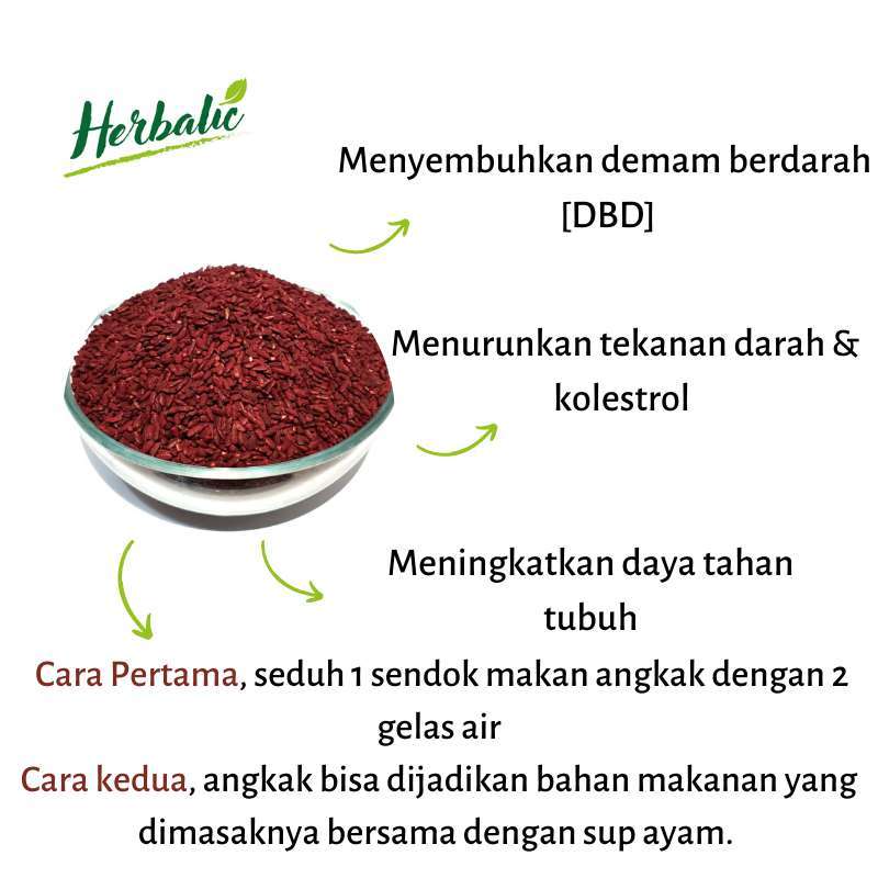 Jual Angkak Beras Merah Hong Qu Mi Obat Demam Berdarah [500gram] Di ...