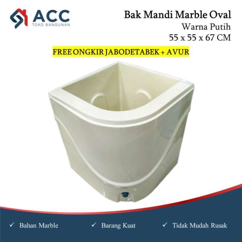 Promo Bak Air Marble Ivory 55 / Bak Air Sudut / Bak Air Kamar Mandi ...