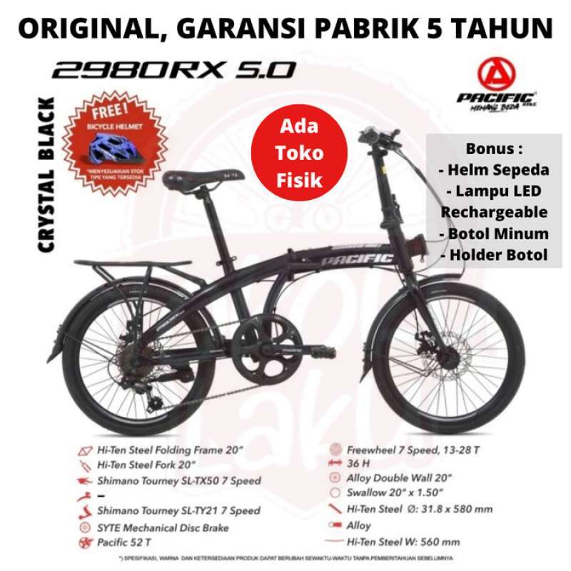 Promo Sepeda Lipat Pacific Bike 20 Inch 20 2980 Rx 5.0 Boncengan ...