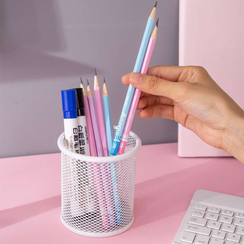 Jual Deli Tempat Pulpen Putih/biru/pink Dengan Bahan Metal Yang Awet ...