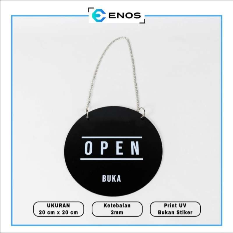 Promo OPEN CLOSE AKRILIK SIGN/ BUKA TUTUP SIGN / SIGN SYSTEM - Hitam ...