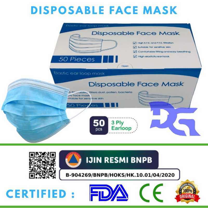 Promo MEDIOCARE Masker Surgical/Disposable Face Mask 3 Ply Earloop isi ...