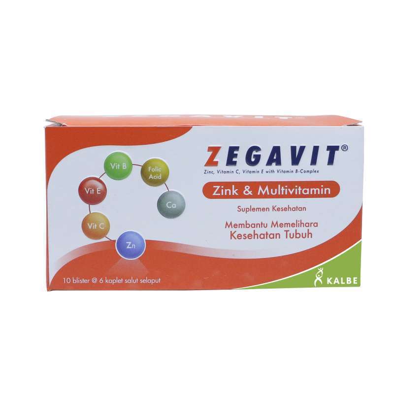 Promo WHS - Kalbe Zegavit Multivitamin B, C, E dan Zinc [10 blister @ 6 ...