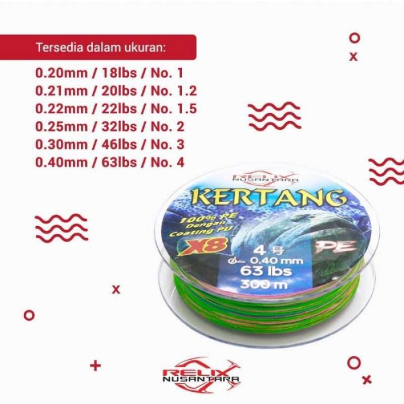 Jual SENAR PE KERTANG X8 300M MULTICOLOUR PE RELIX NUSANTARA - PE 1.2 - PE 2.5 di Seller IFA ...