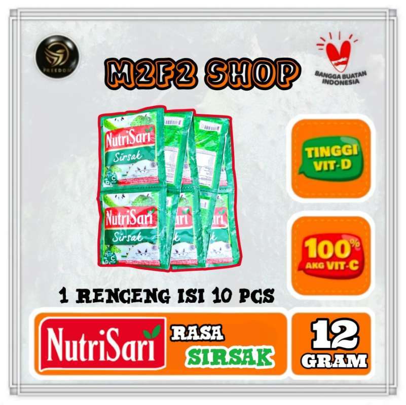 Promo Nutrisari Minuman Serbuk Sirsak Sachet - 12 Gr (kemasan Renceng ...