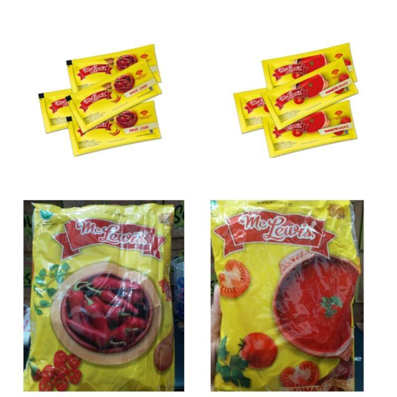Jual Saos sambal dan tomat mc lewis sachetan (1 pak isi 25 pcs) saus ...