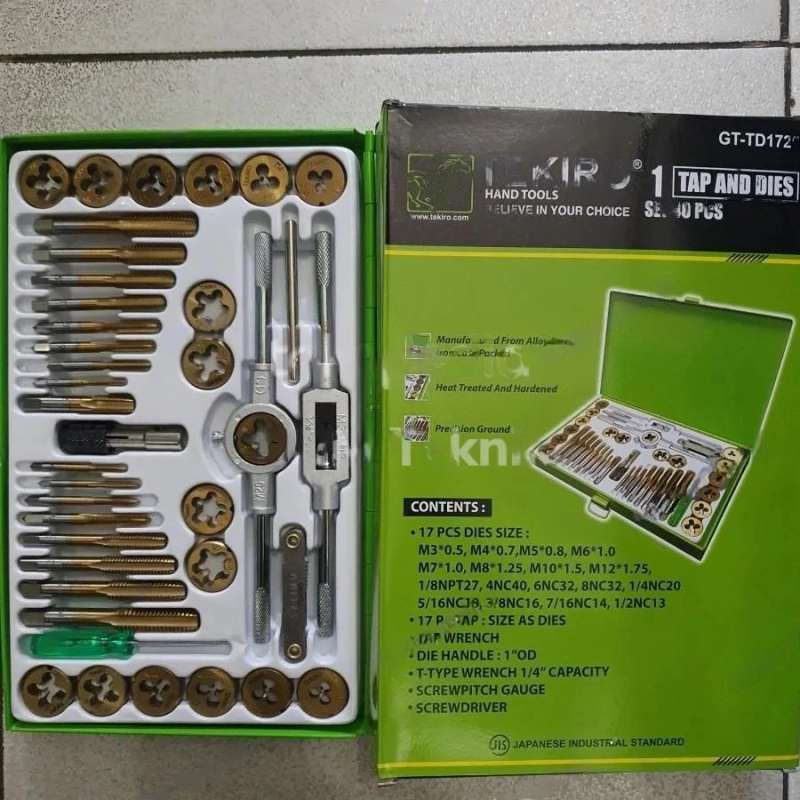 Jual Tap Dan Senai Set 40 Pcs Tekiro Alat Snai Dan Tap Ulir Baut Dies ...