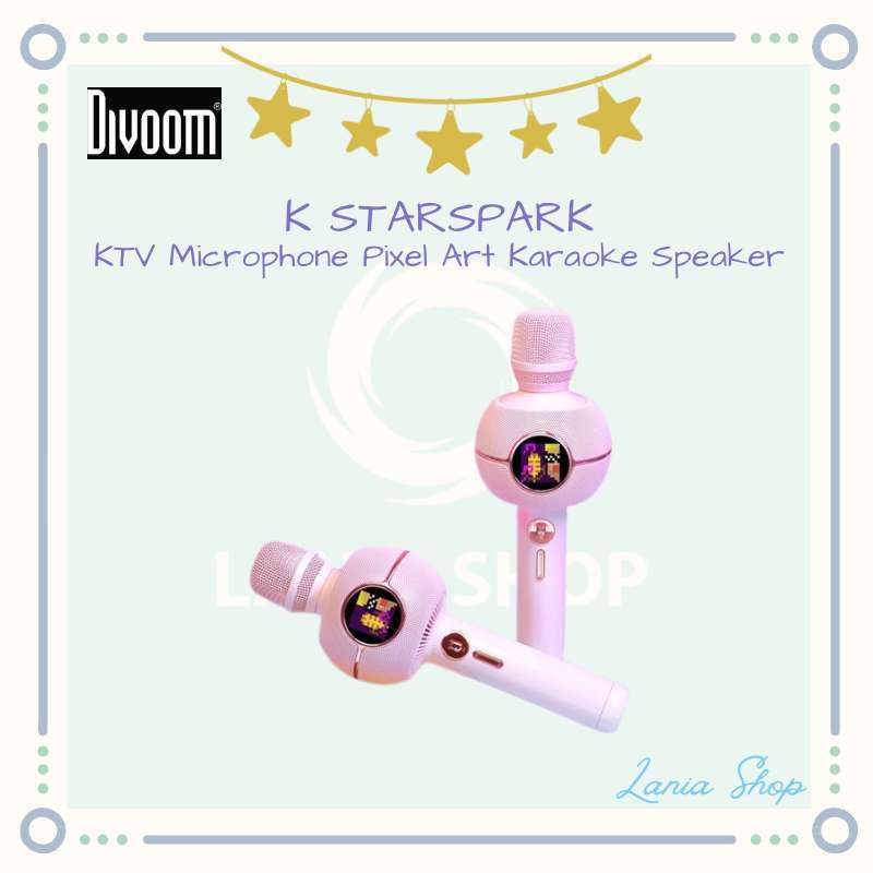 Promo Divoom K Starspark - Handheld Ktv Microphone Pixel Art Karaoke ...