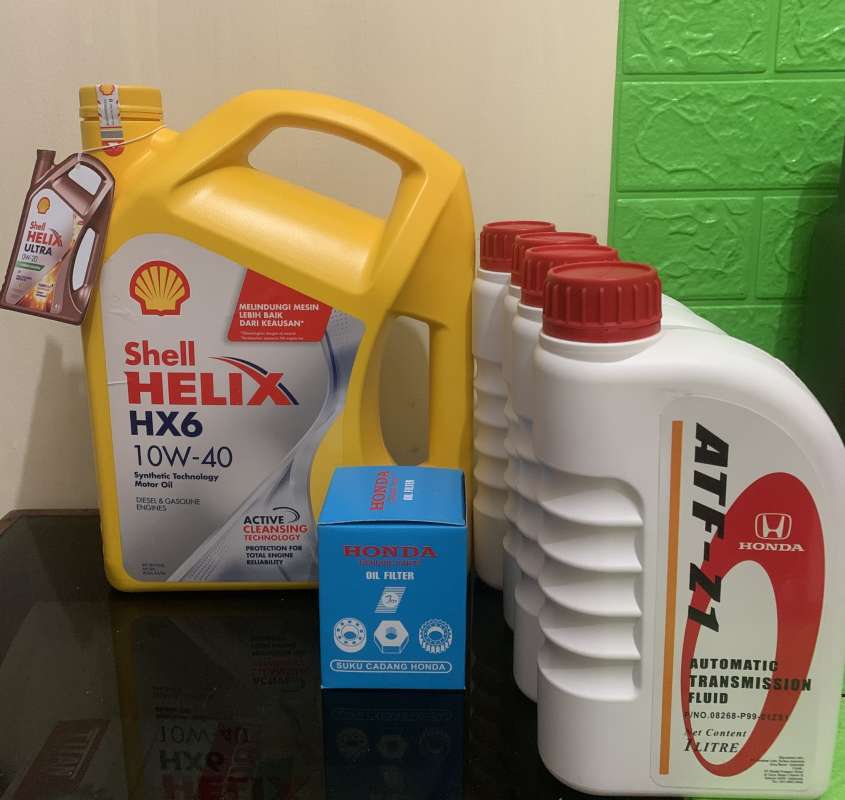 Jual Oli shell helix Hx6 10w 40+oli matic atf z1 (4liter)+filter oli ...