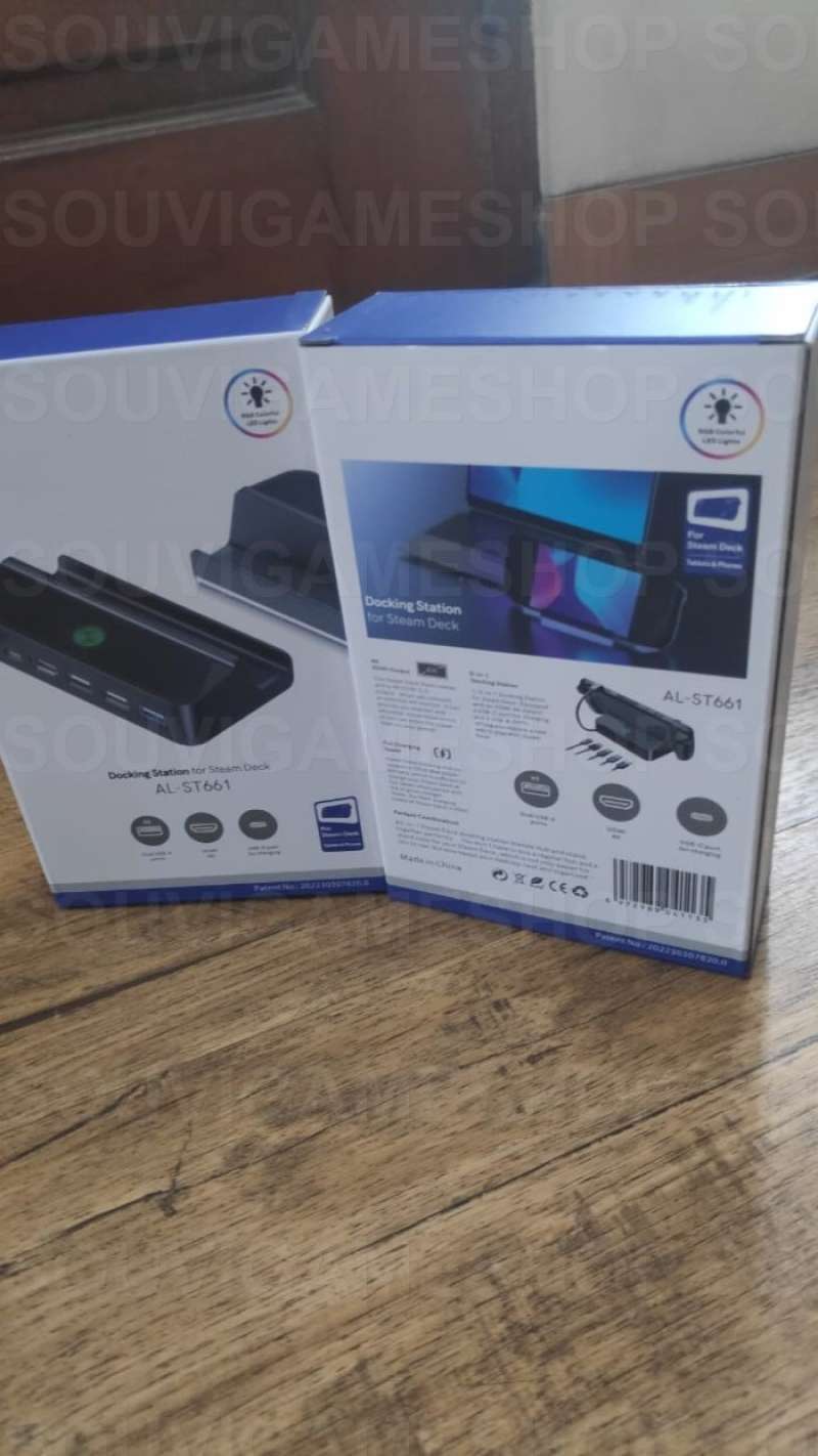 Promo Aolion 4K 5 in 1 Docking Station for Steam Deck Steamdeck RGB LED ...