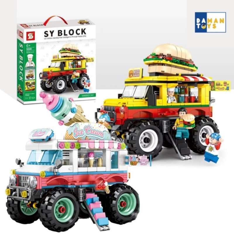 Jual Sembo Block Bricks Famous Fast Food Truck Street Foodstall Mobil ...