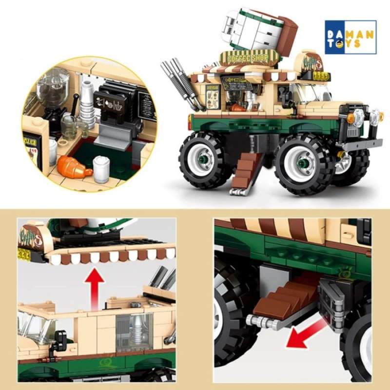 Jual Sembo Block Bricks Famous Fast Food Truck Street Foodstall Mobil ...