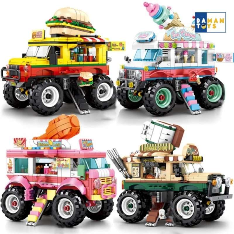 Jual Sembo Block Bricks Famous Fast Food Truck Street Foodstall Mobil ...