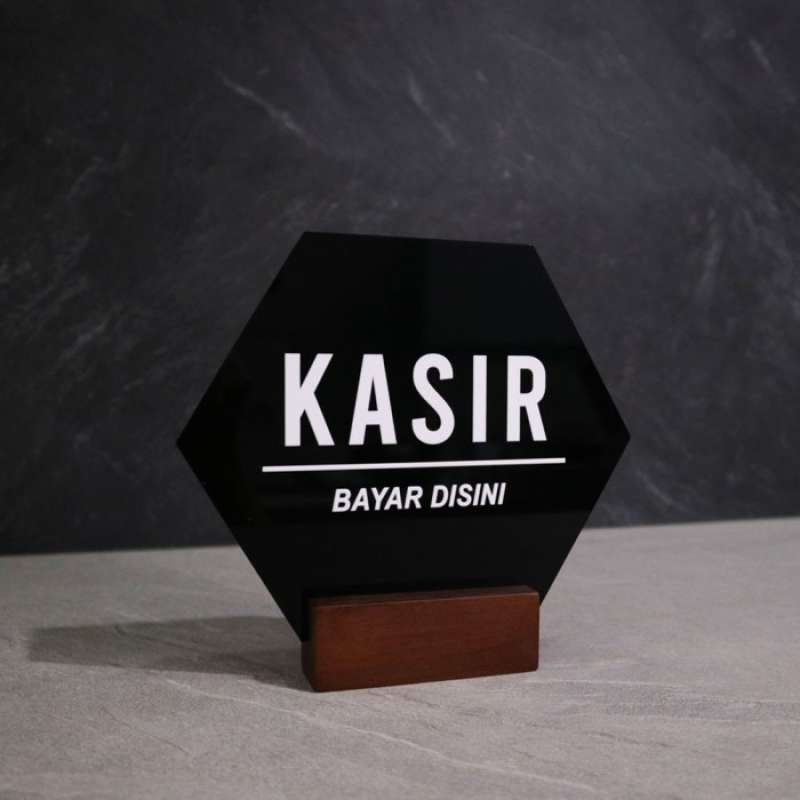 Jual Table Sign Akrilik Signage Kasir Papan Meja Cafe Restoran Toko ...