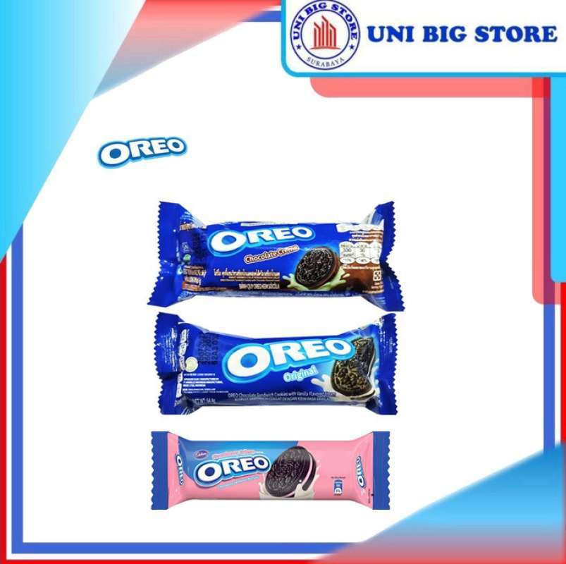 Jual Oreo Biscuit Sandwich Original Chocolate Strawberry 64 gr SACHET ...