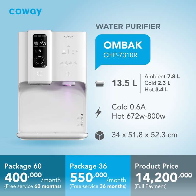 Promo Waterpurifier Ombak Coway Paket 5 Tahun Diskon 5% di Seller coway ...