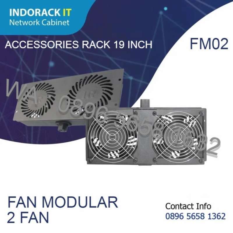 Jual Bracket Modular With 2 Fan,cabinet Rack Server Cooling Fan: Fm02 ...