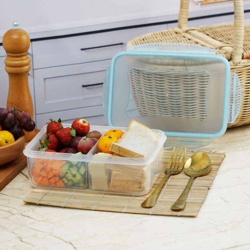 Promo Pero Rectangular Lunch Box with Divider / Tempat Makan Sekat ...