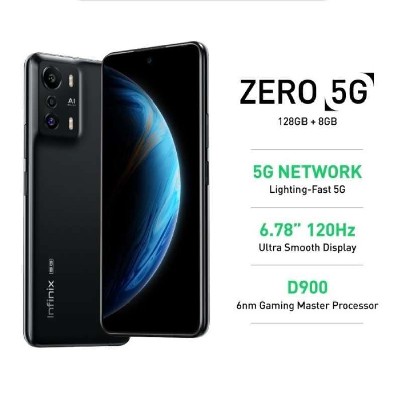 Promo Infinix Zero 5G 8/128GB HITAM Diskon 33% di Seller Qyara Cell ...