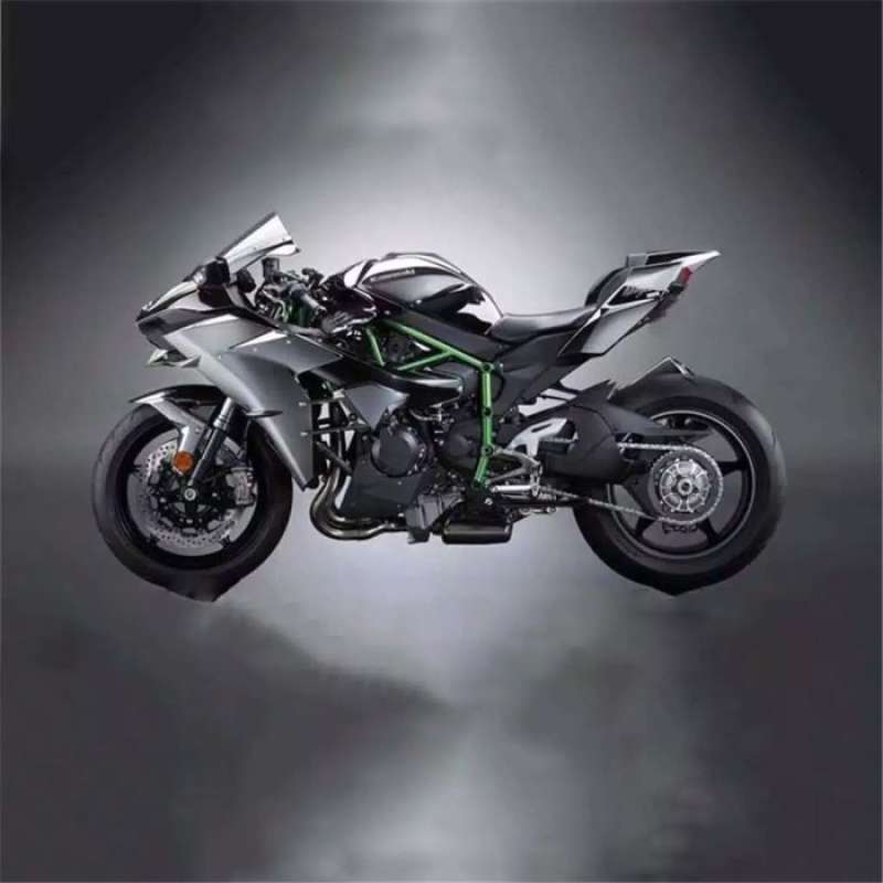 Jual MINIATUR DIECAST MOTOR KAWASAKI NINJA H2R WARNA HITAM SKALA 1 / 18 ...