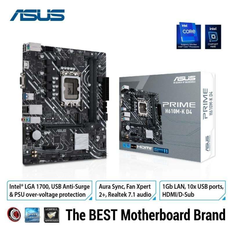 Jual ASUS MOTHERBOARD PRIME H610M-K D4 di Seller ASUS Component - Mangga Dua Selatan, Kota ...