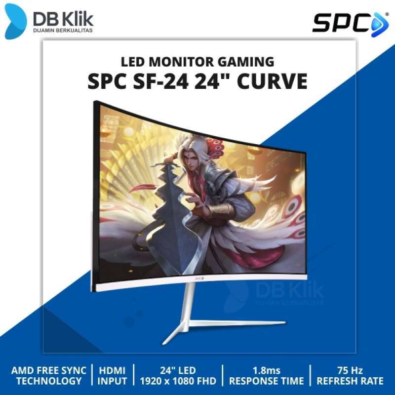 Jual LED Monitor Gaming SPC SF-24 24 75Hz Curve Full HD HDMI - SPC SF ...