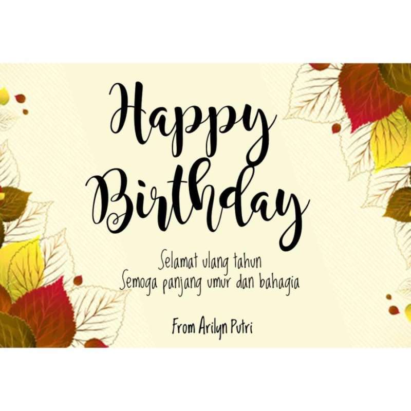Jual Kartu Ucapan/greeting Card Custom Untuk Kado - Birthday Di Seller ...