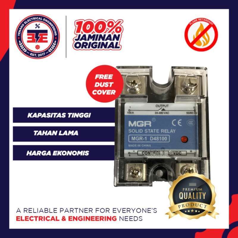 Promo MGR SOLID STATE RELAY MGR-1 D48100 DC TO AC SSR 100 AMPER Diskon ...