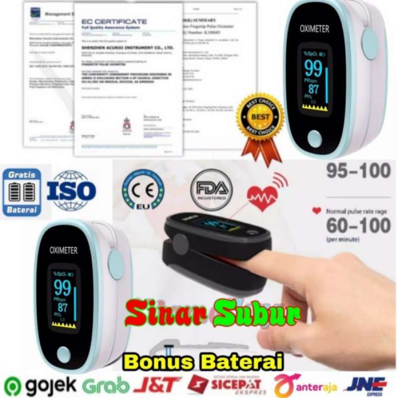 Jual Oximeter Fingertip Pulse Oximetry Sp02 Alat Cek Detak Jantung ...