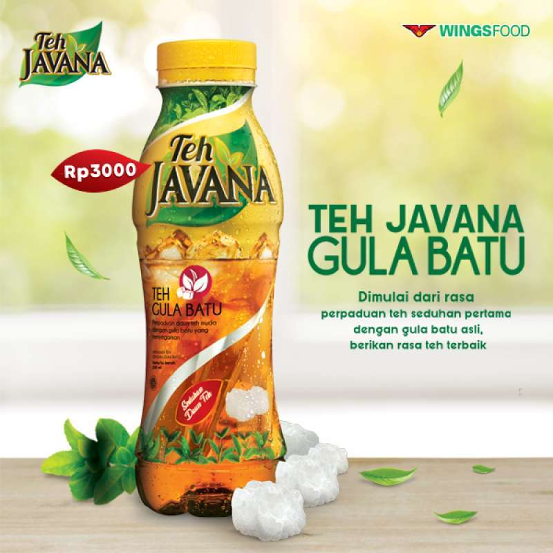 Promo WHS - Teh JAVANA Gula Batu Teh Siap Minum Botol 350ML Diskon 31% ...