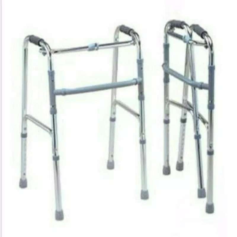 Jual Tongkat Walker Aluminium Silver Chrome Alat Bantu Jalan Di Seller ...