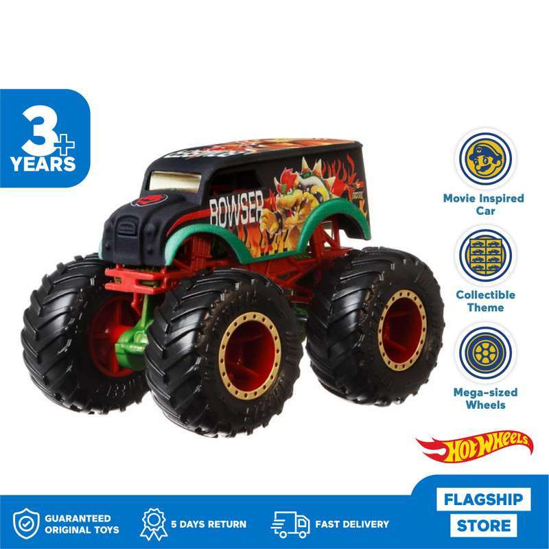 Jual Hot Wheels Monster Trucks Super Mario (bowser) - Mainan Mobil ...