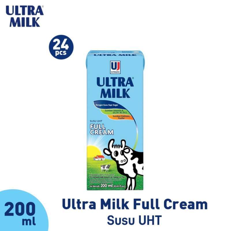 Jual Susu Ultra Milk Uht Full Cream 200ml (1dus Isi 24) -06 Di Seller ...