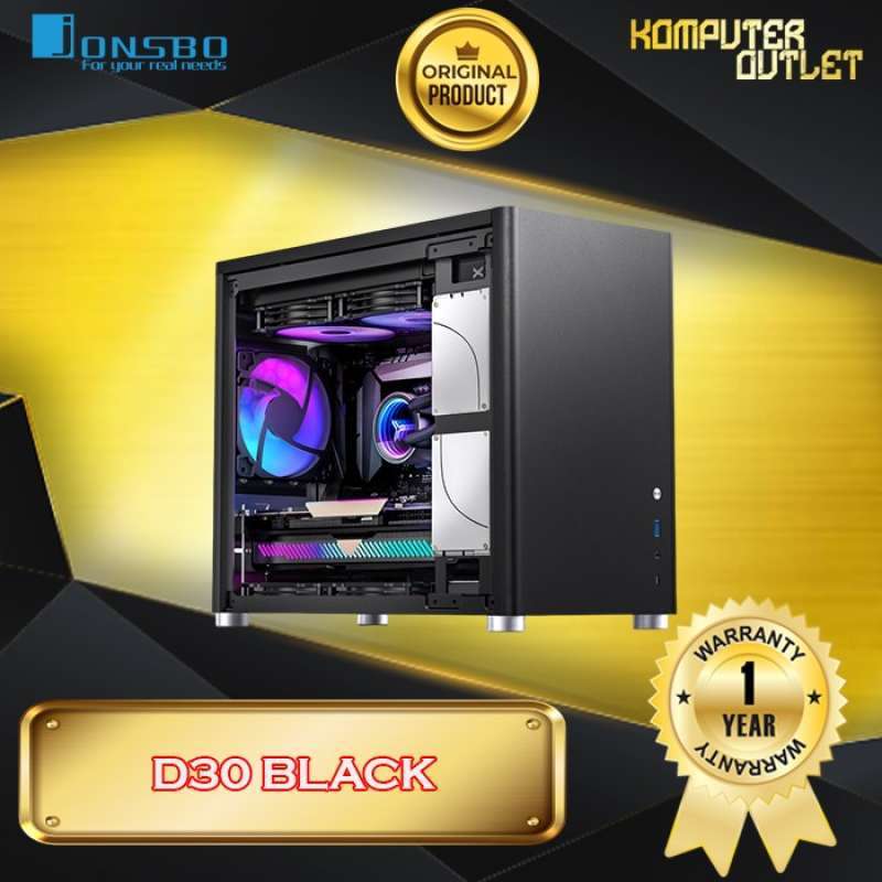 Jual JONSBO D30 BLACK - CASING PC M-ATX SIDE TEMPERED GLASS - PC CASE ...