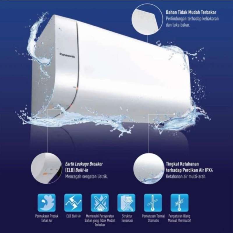 Jual Water Heater Listrik Panasonic DH-15HCMRW DH15 15 Liter 350 Low ...