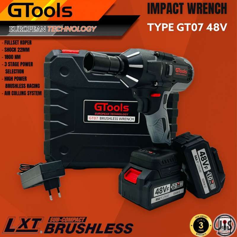 Jual Impact Wrench Gtools Eropa Type Gt07 1800nm Jumbo Truck Mesin Pembuka Baut Roda Ban Cvt Di ...