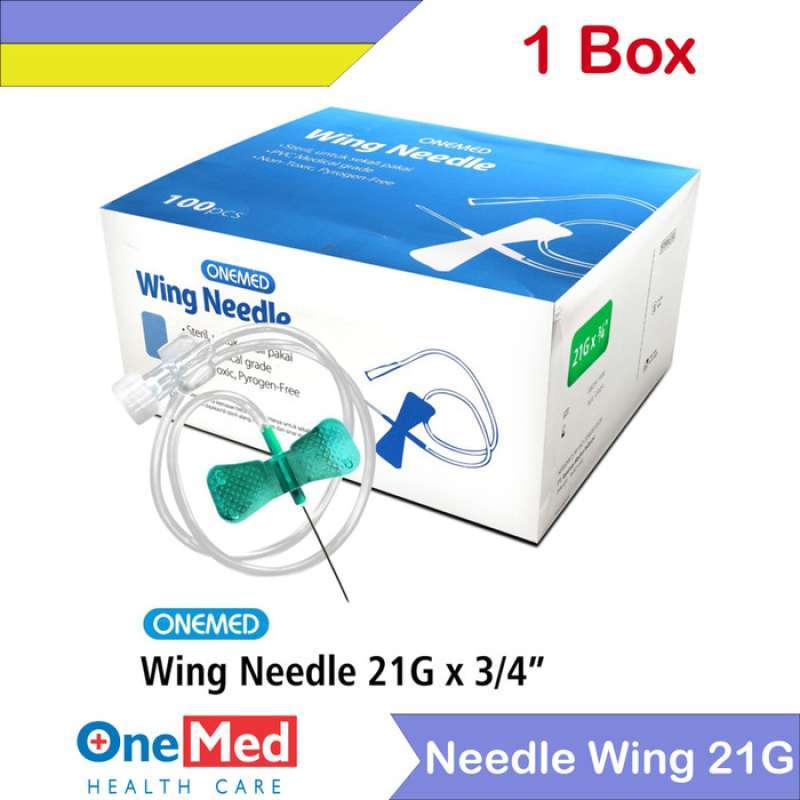 Jual Wing Needle Scalp Vein 21g Onemed Box Isi 100pcs Di Seller Nur Nur ...