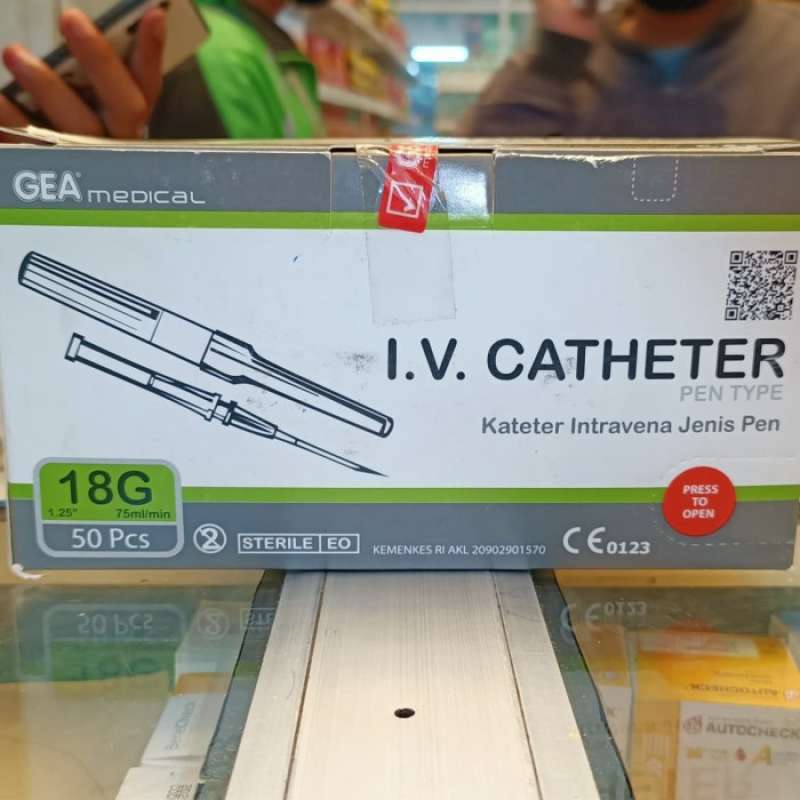 Jual Iv Catheter 18 G Gea Abocath 18 G Gea Jarum Infus Di Seller Nur ...