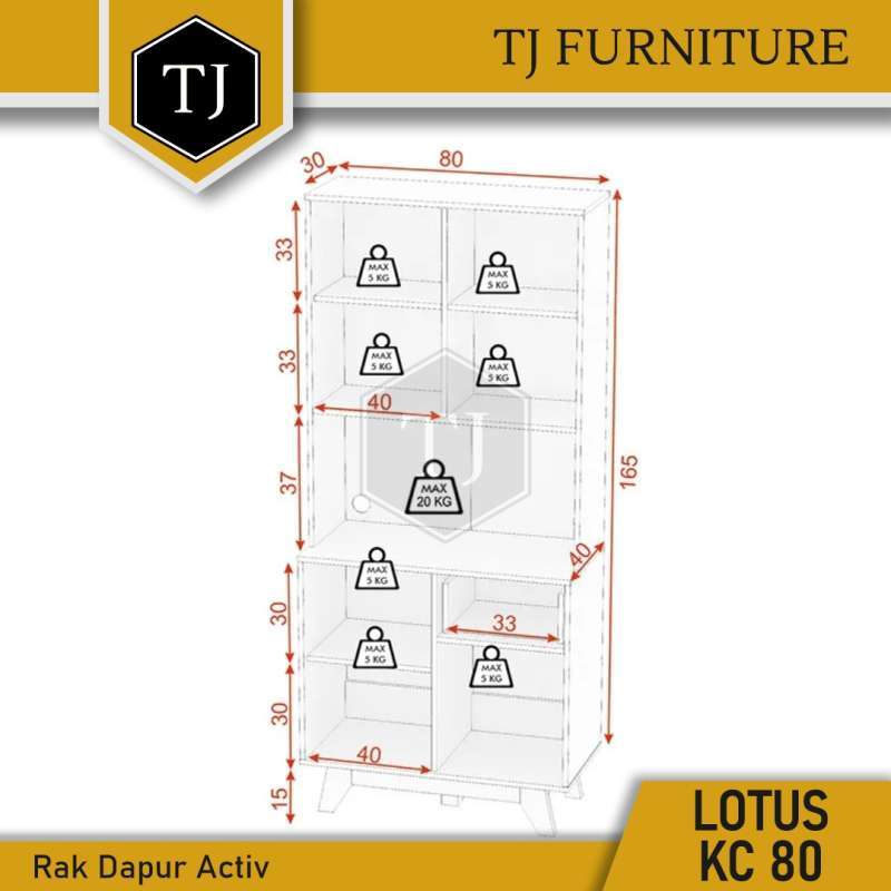 Jual Activ Kichen Cabinet Lotus KC 80 Lemari Dapur / Rak Kabinet Dapur ...