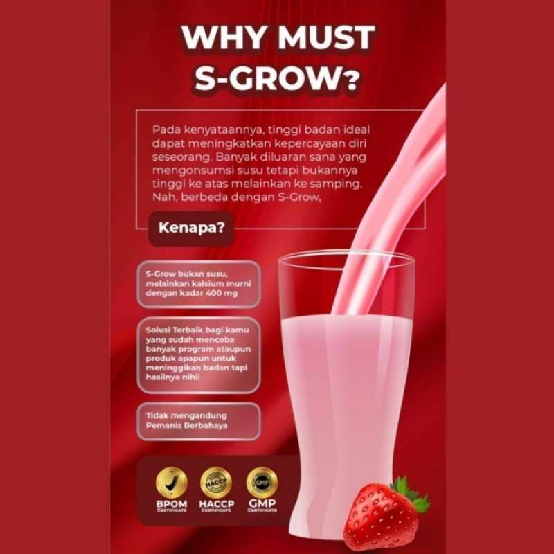 Jual Susu Peninggi Badan High Calcium Terbaik (s-grow) Di Seller Nur ...