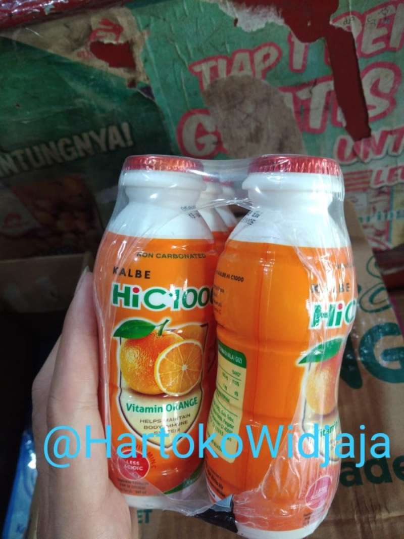 Jual Minuman Vitamin C Hi C 1000 Orange 140ml Kalbe Dus Isi 36 Botol Di ...