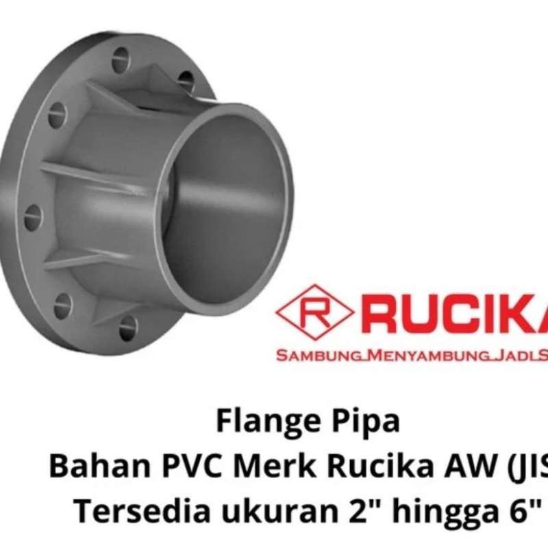 Jual Sambungan Pipa PVC Rucika AW Flange 2 3 4 6 inch inci di Seller ...