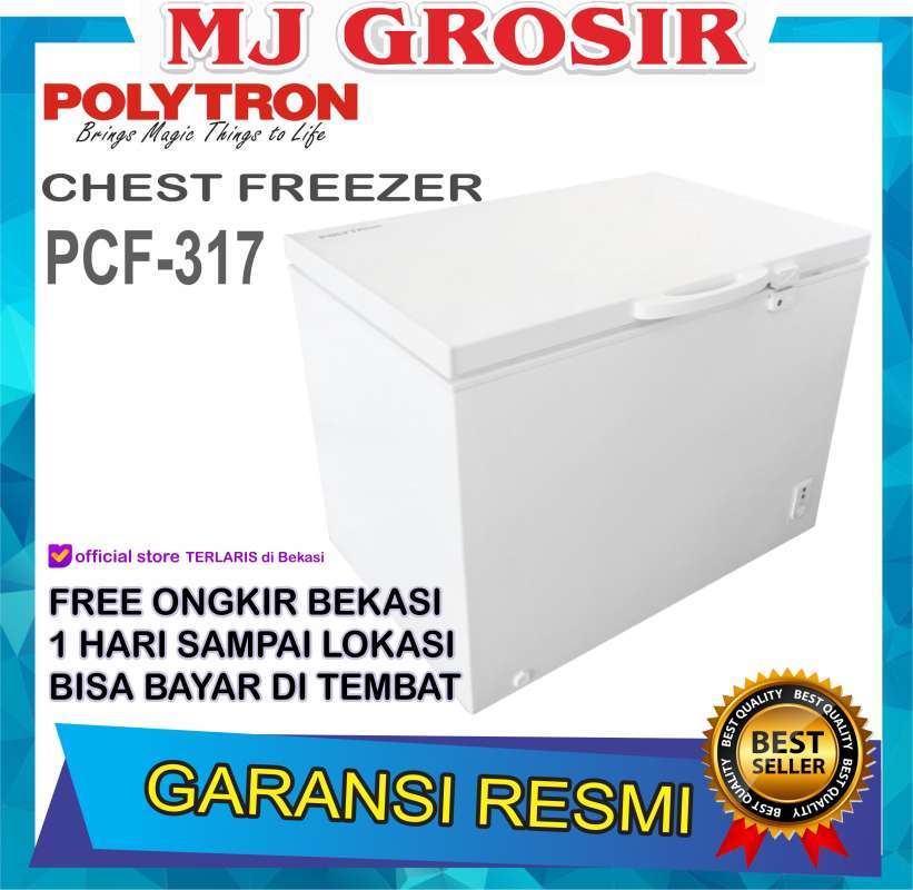 Jual POLYTRON PCF 317 CHEST FREEZER BOX 300 L LEMARI PEMBEKU 300 LITER ...