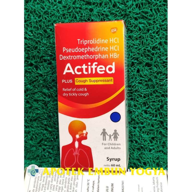 Jual Actifed Plus Cough Suppressant Sirup 60 Ml Merah - Obat Batuk ...