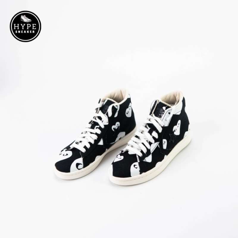 Jual Sepatu Cdg Heart White Black High Sneakers 100% Original Di Seller ...