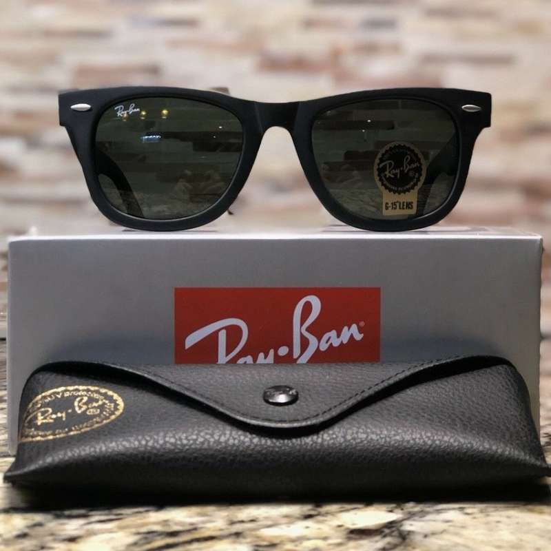 Promo KACAMATA RAYBAN WAYFARER RB2140 BLACK MATTE LENSA KACA ORIGINAL ...